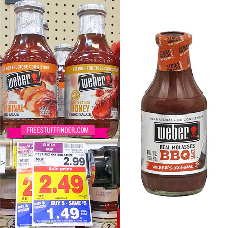 $0.94 (Reg $3) Weber BBQ Sauce at Kroger