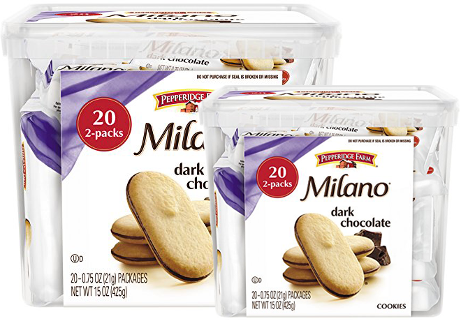 $6.64 Pepperidge Farm Milano Cookie 20-Pack Tub + FREE Shipping ($0.33 ...