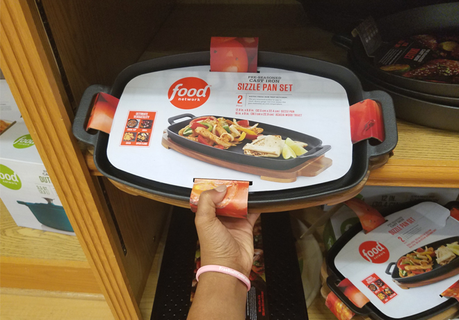 *HOT* $16.99 (Reg $50) Food Network Cast-Iron Sizzle Pan Set + FREE Pickup