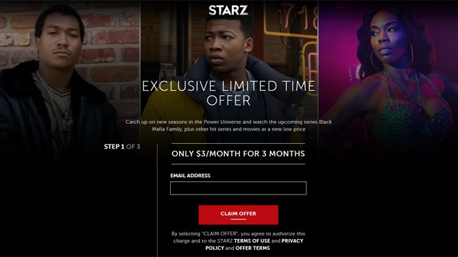 STARZ Subscription JUST $3 per Month! | Free Stuff Finder