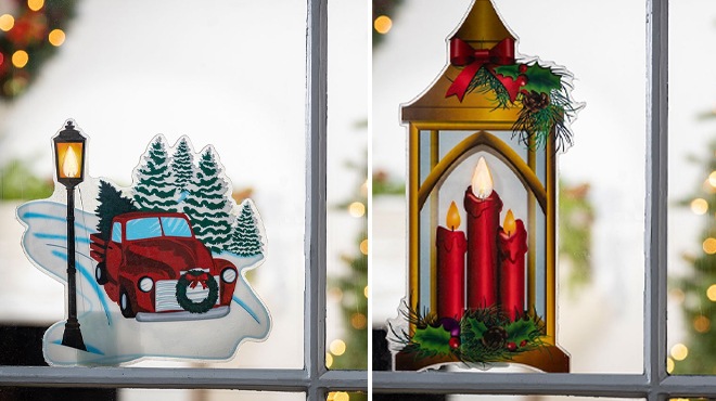 Light-Up Holiday Window Clings $9.99 | Free Stuff Finder