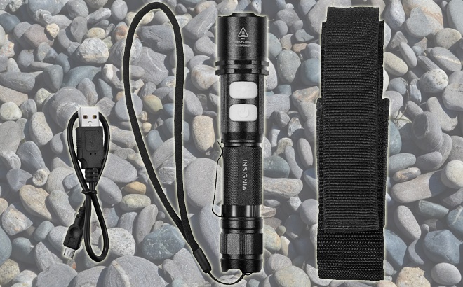 Insignia Rechargeable LED Flashlight $20 | Free Stuff Finder