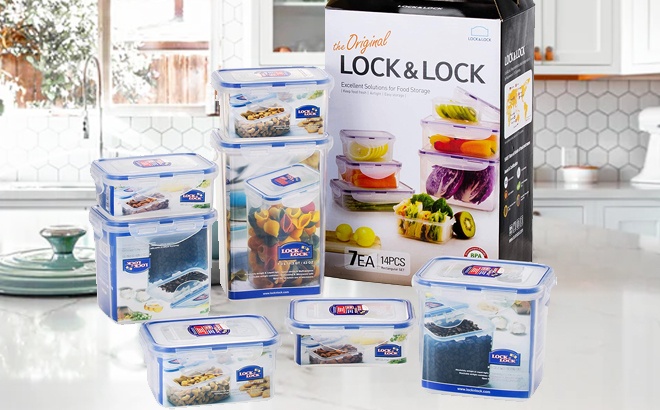 Lock & Lock 14-Piece Food Storage Set $11.99 | Free Stuff Finder