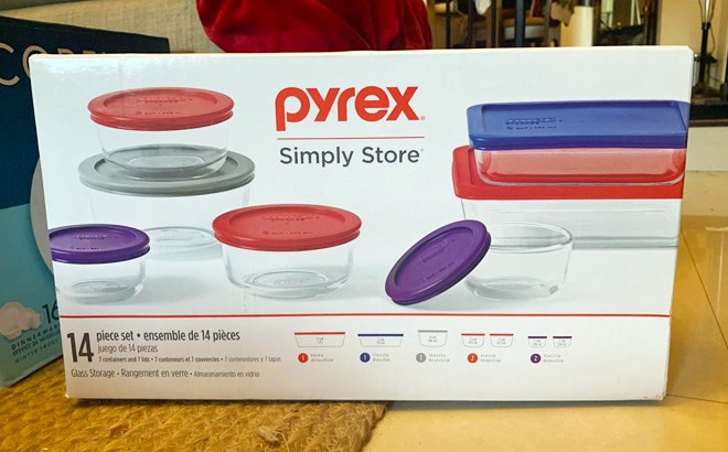 Pyrex 14-Piece Glass Storage Set $18 | Free Stuff Finder