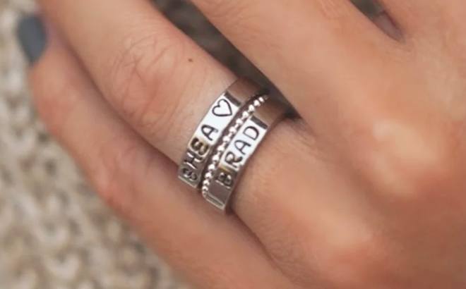 Personalized Stackable Stamp Rings $23 | Free Stuff Finder