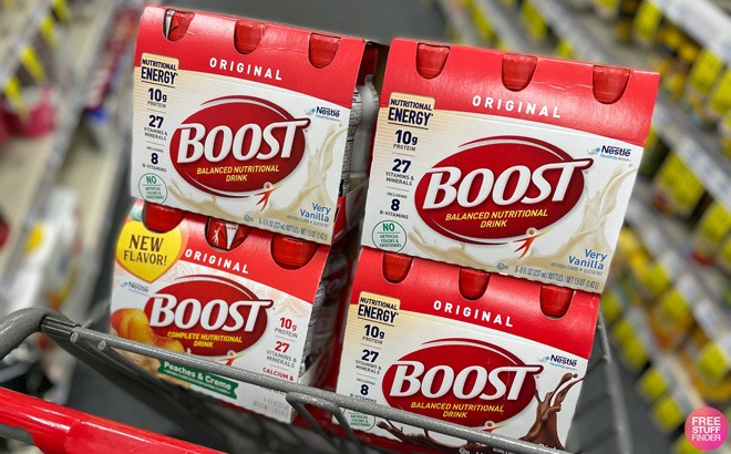 4 Boost Original 6-Pack Drinks $12 | Free Stuff Finder