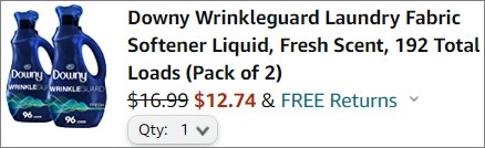 Downy Wrinkleguard 192-Loads for $12 | Free Stuff Finder