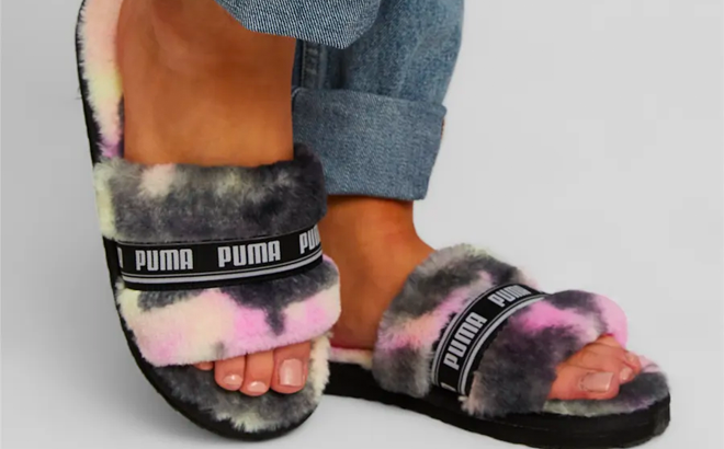 Puma Women’s Fluff Tie-Dye Slippers $13.99 | Free Stuff Finder