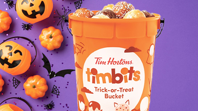 Tim Hortons Trick-or-Treat Bucket Full of Timbits $9.99 | Free Stuff Finder