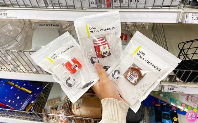 Christmas USB Wall Charger at Target’s Dollar Spot | Free Stuff Finder