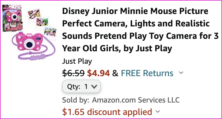 Disney Minnie Mouse Camera $4.94 | Free Stuff Finder