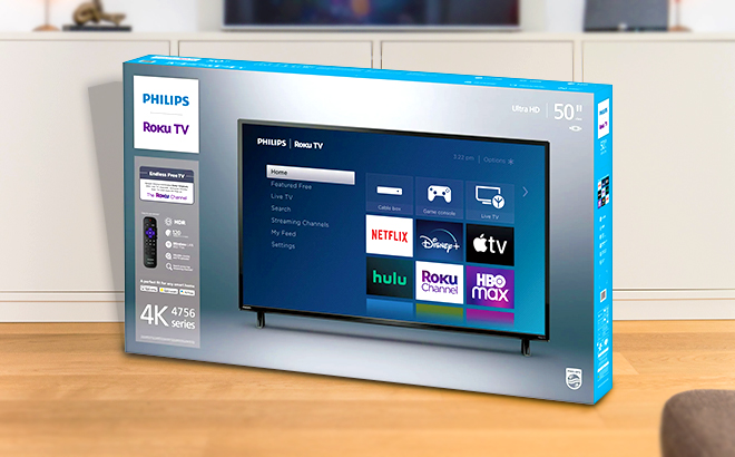 50-Inch Philips 4K Roku TV $198 Shipped | Free Stuff Finder