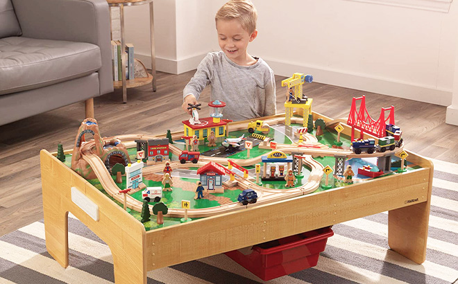 KidKraft Wooden Train Set & Table $73 Shipped | Free Stuff Finder