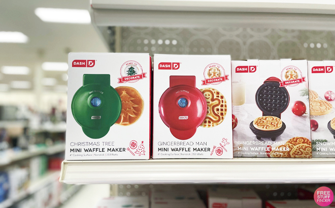 Dash Holiday Mini Waffle Makers $10 | Free Stuff Finder