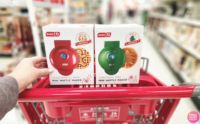 Dash Holiday Mini Waffle Makers $10 | Free Stuff Finder