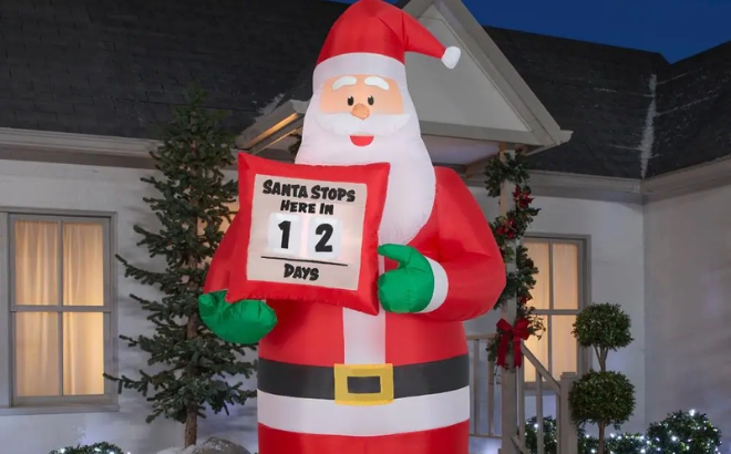 9-Foot Santa With Countdown Calendar $17 | Free Stuff Finder