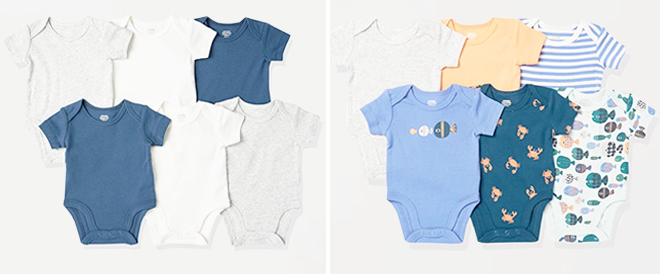Amazon Essentials 6-Pack Baby Onesies $8 | Free Stuff Finder