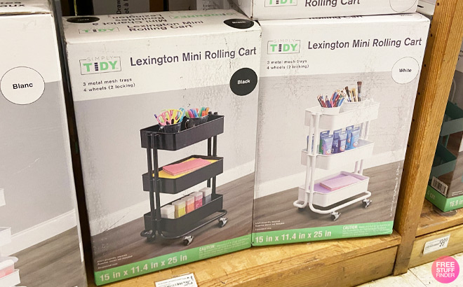 3-Tier Mini Rolling Cart $27.99 | Free Stuff Finder