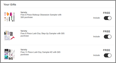 3 FREE Makeup Sampler Sets with Purchase! | Free Stuff Finder