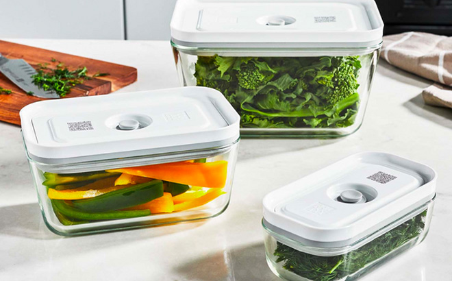 Glass Vacuum Container 3-Piece Set $40 | Free Stuff Finder