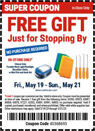 FREE Item at Harbor Freight! | Free Stuff Finder