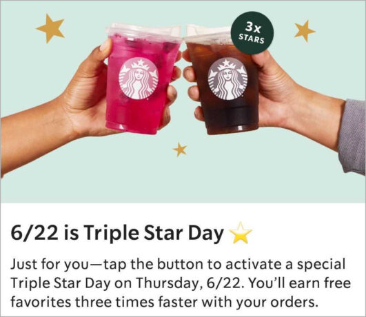 Starbucks Triple Star Day is Today! | Free Stuff Finder