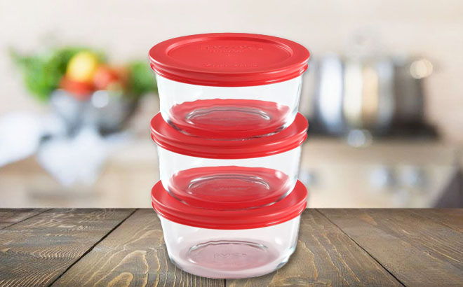 Pyrex 6-Piece Glass Storage Set $8.49 | Free Stuff Finder