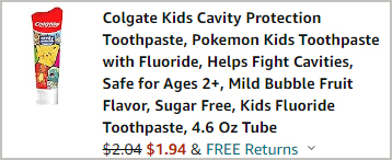 Colgate Kids Toothpaste $1.94 Shipped at Amazon | Free Stuff Finder