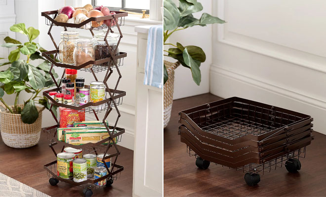 5-Tier Collapsible Rack $21.99 | Free Stuff Finder