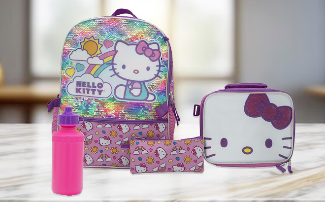 Hello Kitty 5-Piece Backpack Set $20.99 at JCPenney | Free Stuff Finder