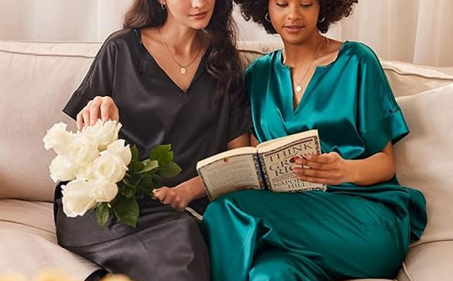 Satin Pajama Set $12 at Amazon | Free Stuff Finder