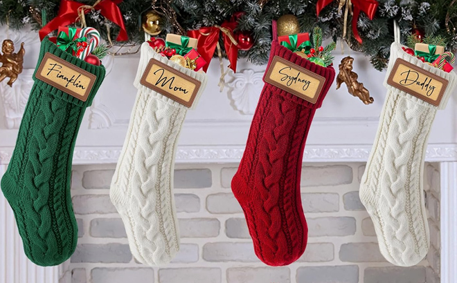 4-Pack Personalized Christmas Stocking $16 at Amazon | Free Stuff Finder