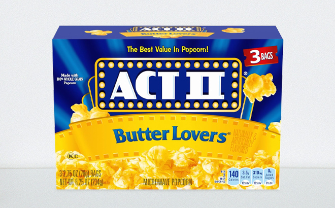 ACT II 3-Pack Popcorn $1.82 Shipped at Amazon | Free Stuff Finder