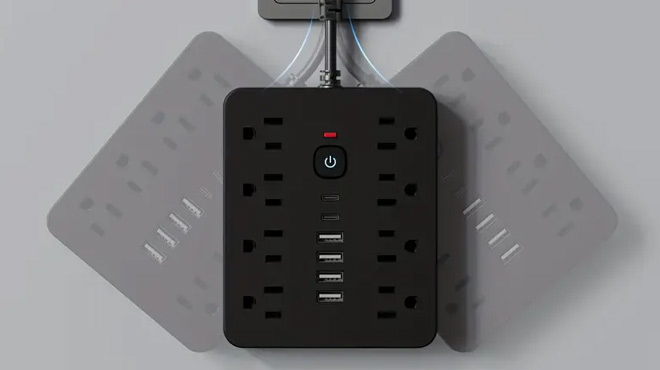14-in-1 Power Strip with Surge Protection $9 Shipped at Temu | Free ...
