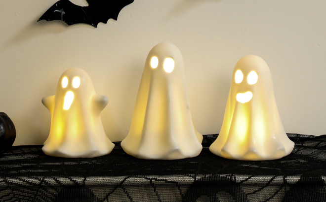 Halloween Ceramic Ghost 3-Pack for $12 at Amazon