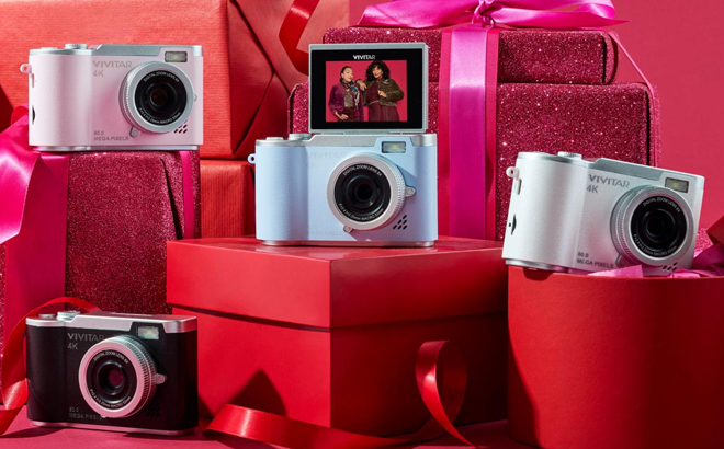 Vivitar Camera with Flip Out Screen Bundle $44 Shipped