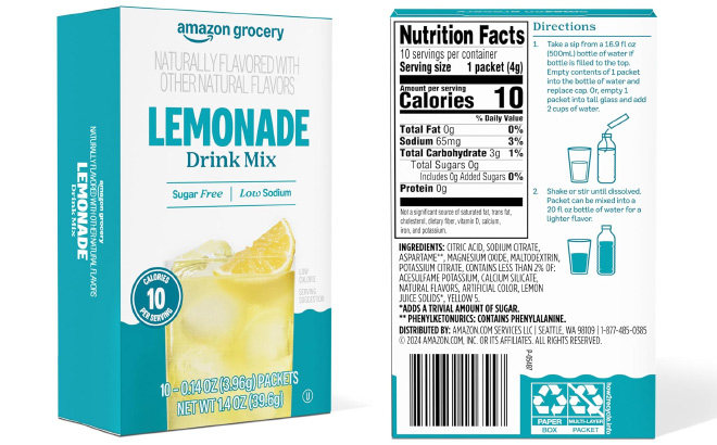 Lemonade Drink Mix 10-Count for $1 Shipped at Amazon | Free Stuff Finder