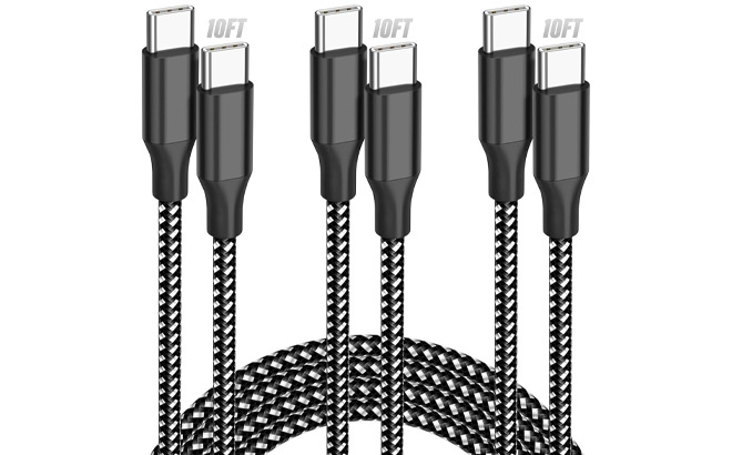 USB-C to USB-C Cable 3-Pack for $2.99 at Amazon | Free Stuff Finder