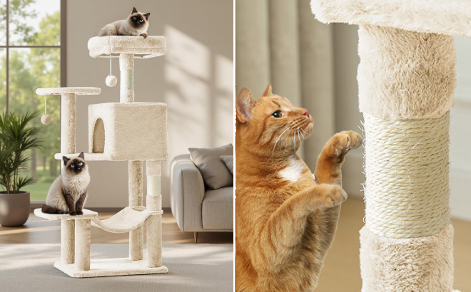 44-Inch Cat Tree Tower $29 at Amazon | Free Stuff Finder